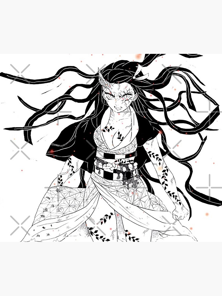 "Nezuko Kamado Demon Form Iconic Manga Panel Demon Slayer Kimetsu No ...
