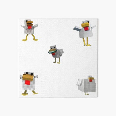 "Pack stickers fat minecraft chicken" Art Board Print by madraso ...