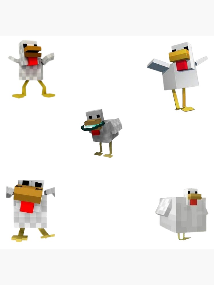 "Pack stickers fat minecraft chicken" Poster for Sale by madraso ...