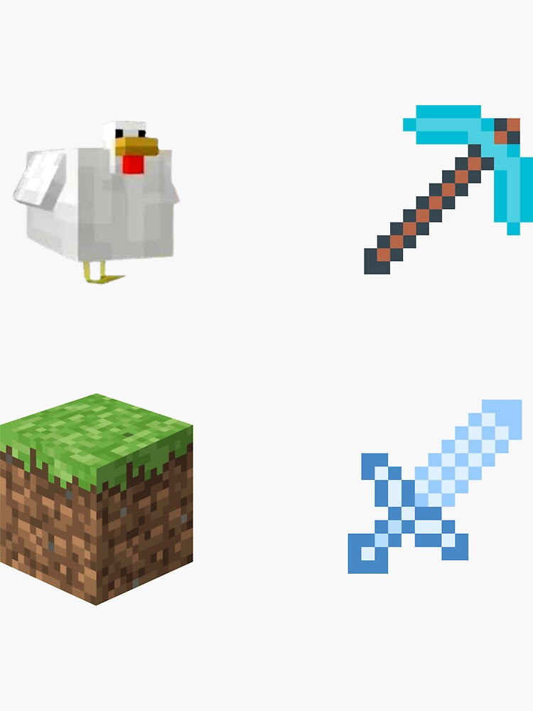 "Copie de Pack stickers fat minecraft chicken" Sticker by madraso ...