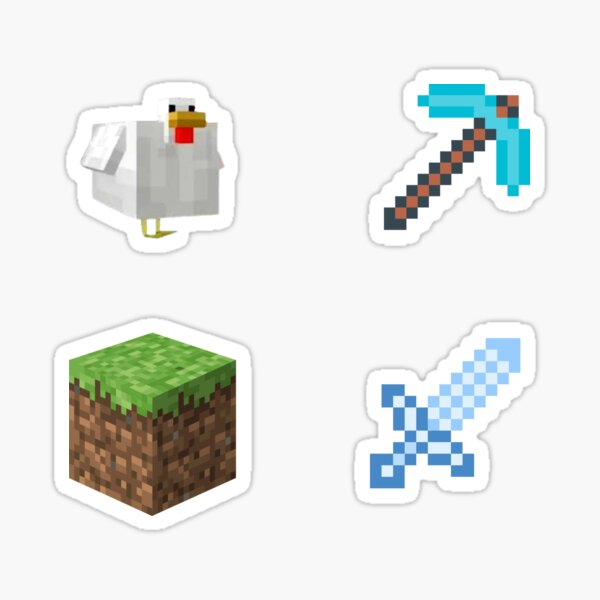 "Copie de Pack stickers fat minecraft chicken" Sticker by madraso ...