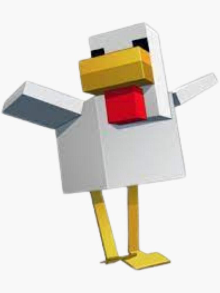 "Copie de fat minecraft chicken" Sticker for Sale by madraso | Redbubble