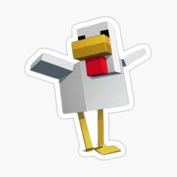 "Copie de fat minecraft chicken" Sticker for Sale by madraso | Redbubble