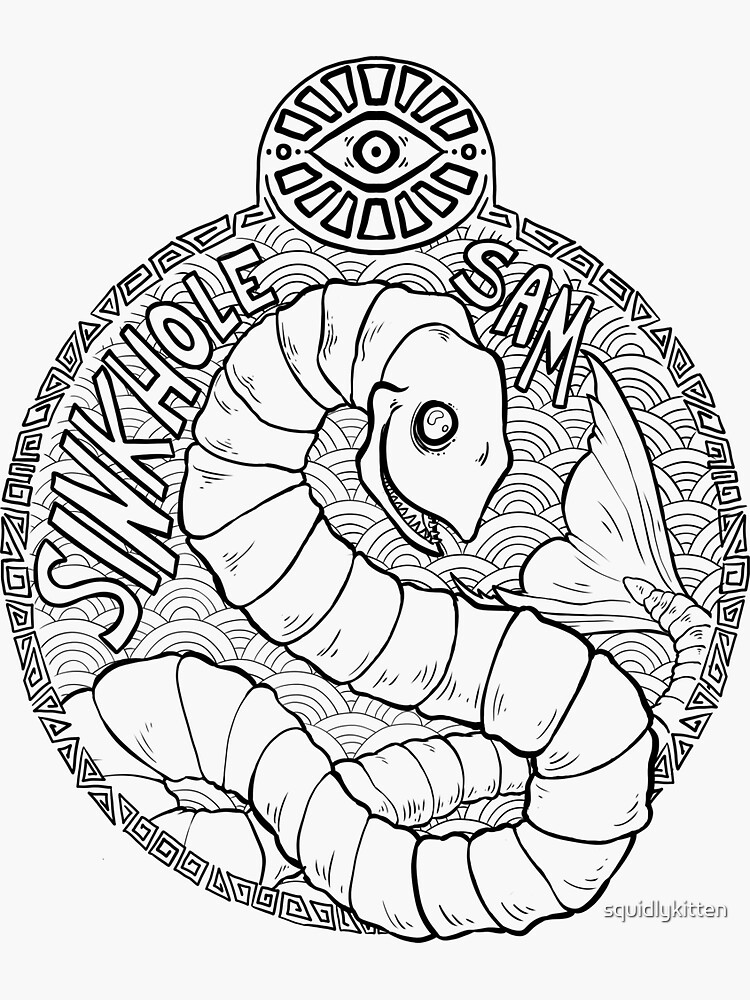 "CRYPTIDS: We Stand Sinkhole Sam" Sticker for Sale by squidlykitten ...