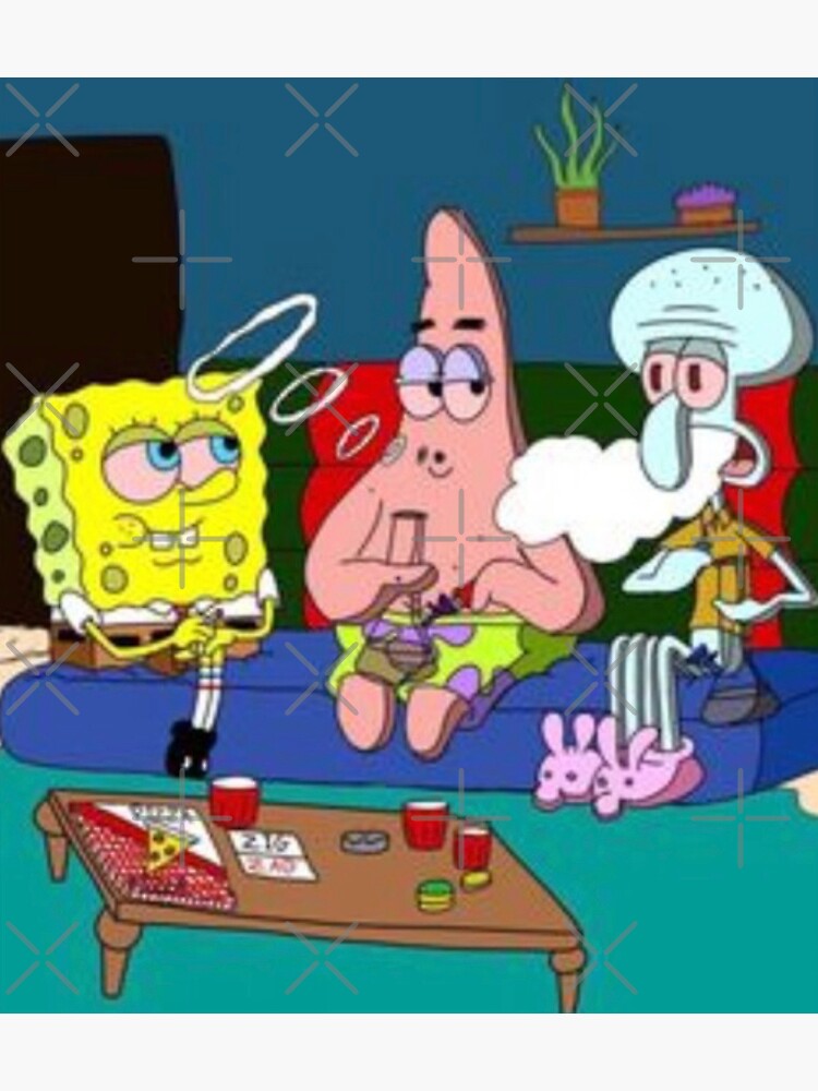 "High SpongeBob and friends " Sticker for Sale by kenitrabenjamin ...