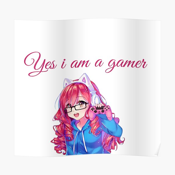 "Yes İ Am A Gamer Girl " Poster for Sale by Mandalinoart | Redbubble