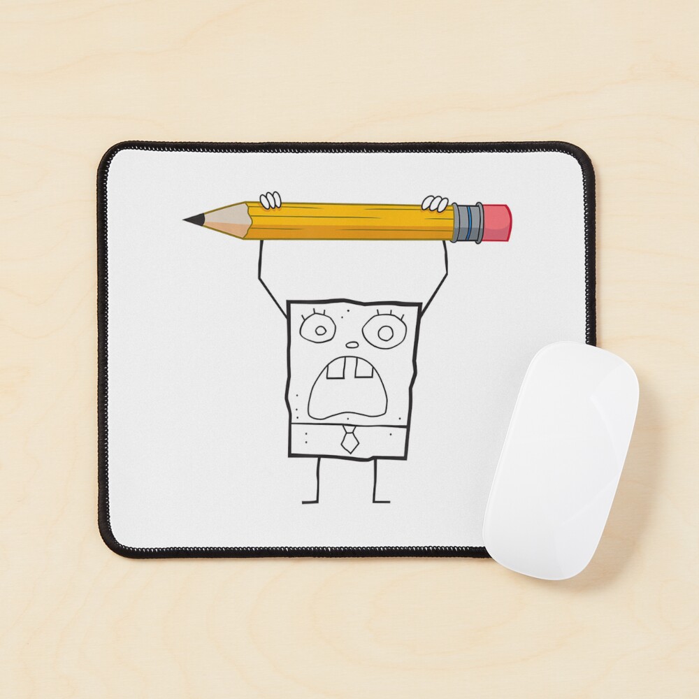 "SpongeBob SquarePants DoodleBob Pencil Yell Simple" Sticker for Sale ...