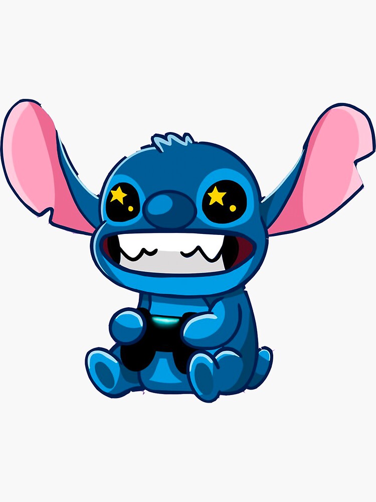 "Smile the Stitch Cartoon" Sticker for Sale by trozstreet | Redbubble