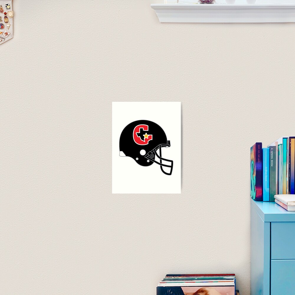 "Houston Gamblers 2022 Retro Football Throwback Helmet " Art Print by ...