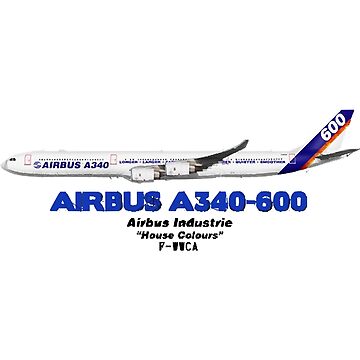 "Airbus A340-600 - Airbus Industrie House Colours " Sticker for Sale by ...