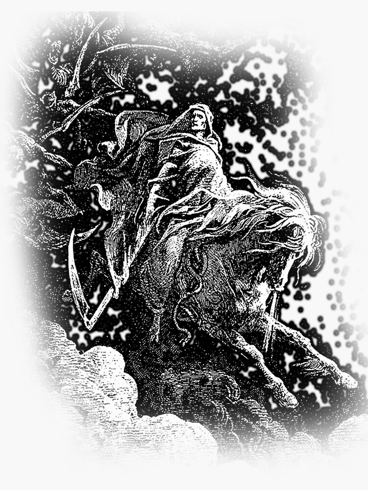 Pegatina «MUERTE. Muerte en el caballo pálido. Revelación, Venganza ...