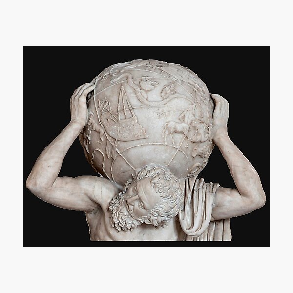 "Atlas Farnese of Ancient Greece, Greek Sculpture." Photographic Print ...
