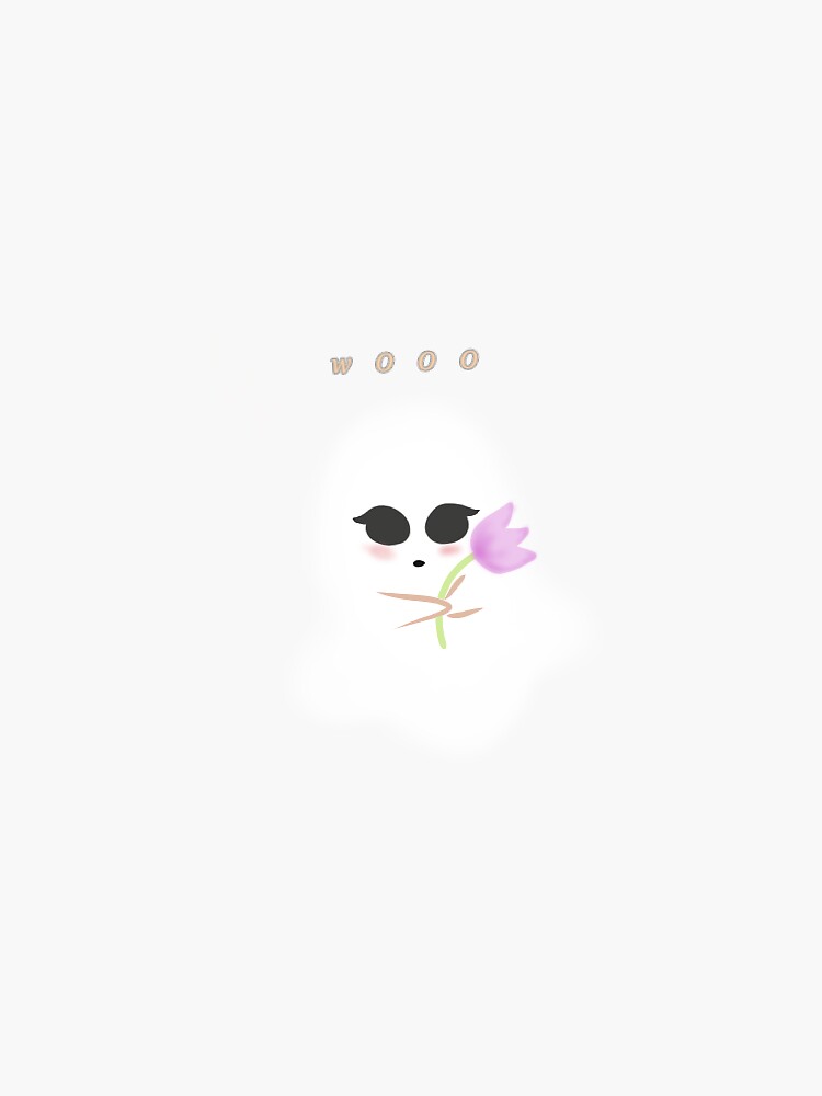 "cute and easthetic ghost wOOO" Sticker by do0dleArmy | Redbubble