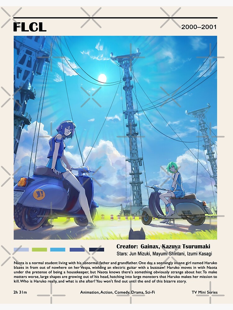 "Anime FLCL Poster" Sticker for Sale by DollyLindgren94 | Redbubble