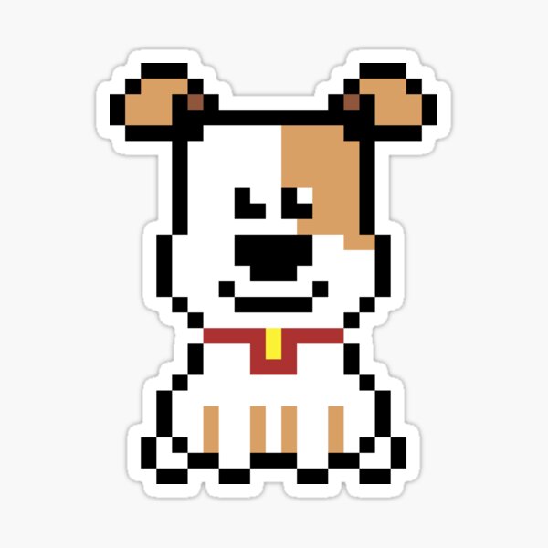 "Cute Dog Pixel" Sticker by CrazySmiles | Redbubble