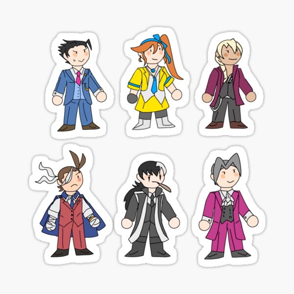 "Ace Attorney: Doodle Destinies Sticker Set" Sticker by Drawingdragon ...
