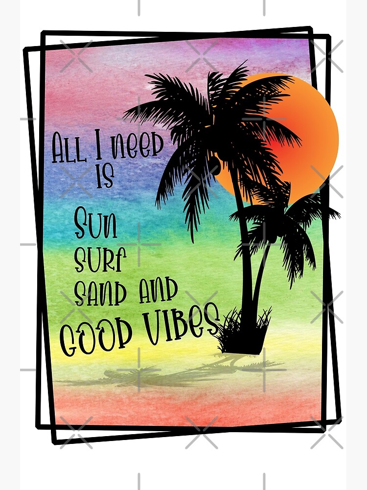 "Sun Surf and Sand" Poster by Elfinova | Redbubble