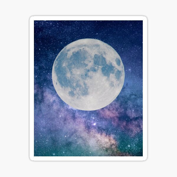 "Full Moon" Sticker by SonaliArtistry | Redbubble