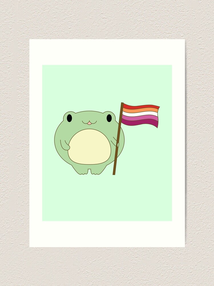 "Cute Frog Pride Froggy lesbian pride flag" Art Print for Sale by ...