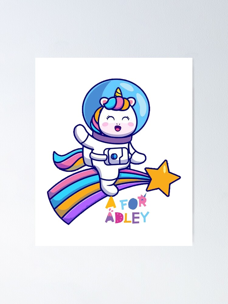 "adley unicorn little girl" Poster for Sale by Julia-Jeon | Redbubble