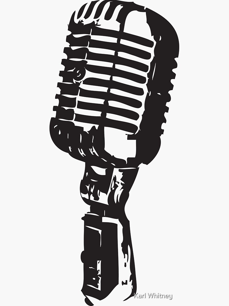"Microphone" Sticker for Sale by alloallo82 | Redbubble