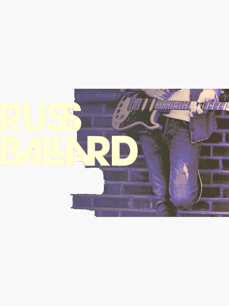 "Russ Ballard best of album singer logo" Sticker by montnfstt | Redbubble