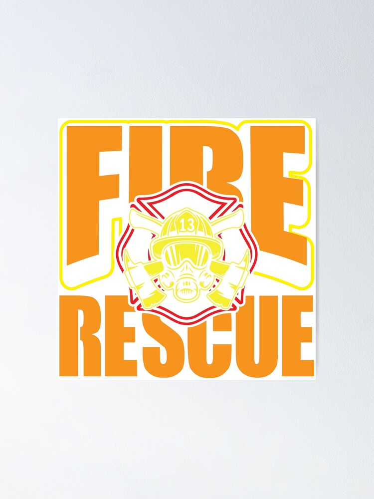 "Fire rescue" Poster for Sale by telio | Redbubble