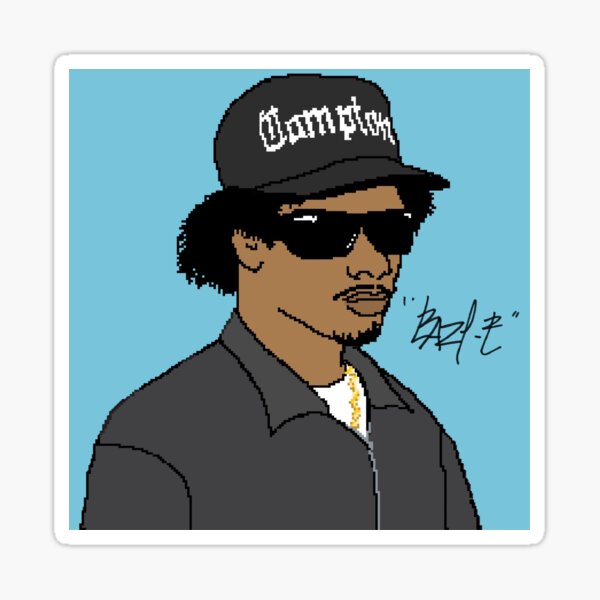 "PixelRapClub Vol1: Eazy-E" Sticker by PixelRapClub | Redbubble