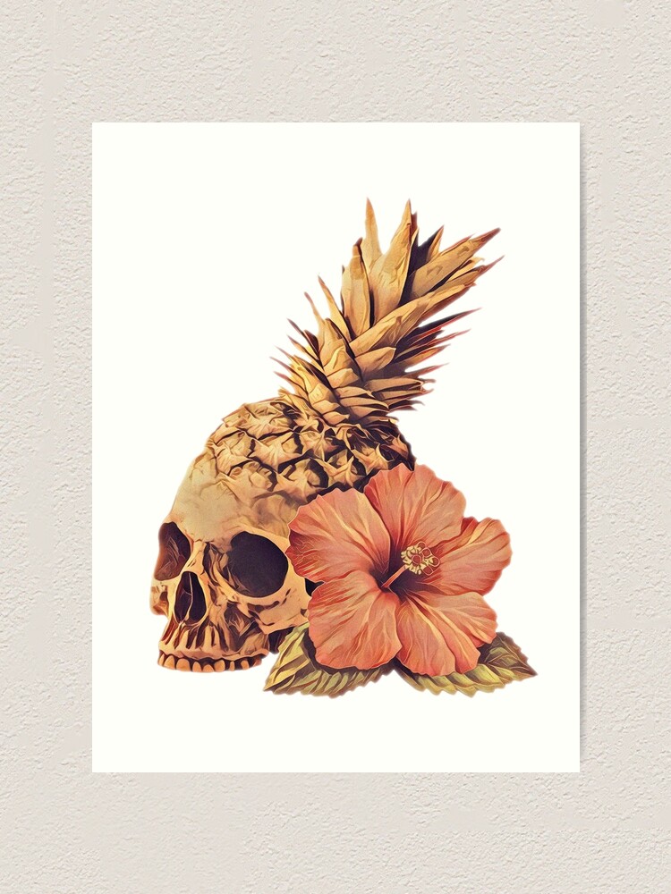 Art & Collectibles Paper Mixed Media & Collage Tropical Skulls etna.com.pe