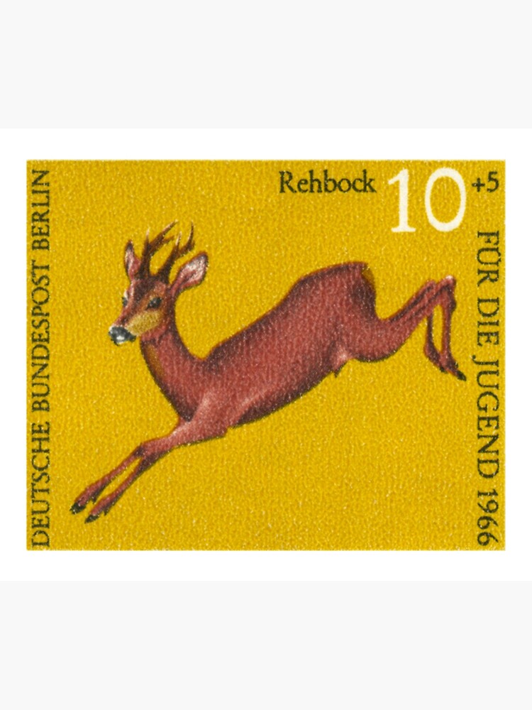 "Stamp collecting vintage retro 1966 Germany DDR roe deer postage stamp ...