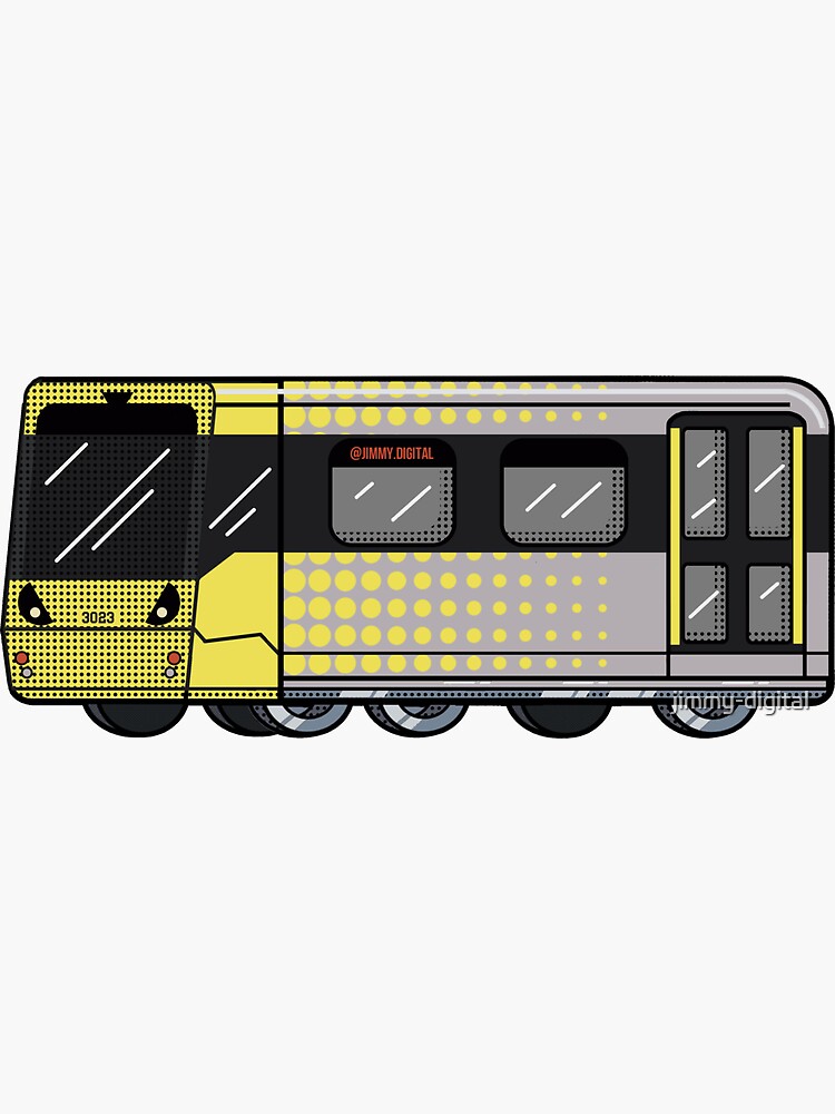 Pegatina «Gráfico del tranvía Manchester Metrolink en estilo Flux ...