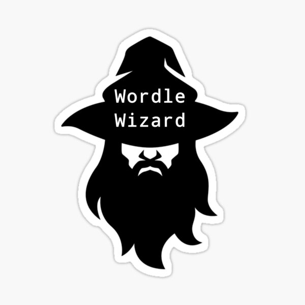 "Wordle Wizard" Sticker for Sale by tsmilsom | Redbubble