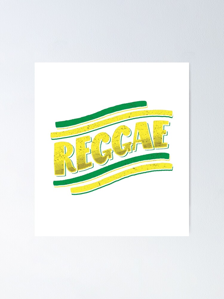 "Reggae text in capital letters" Poster for Sale by RegaLoops | Redbubble