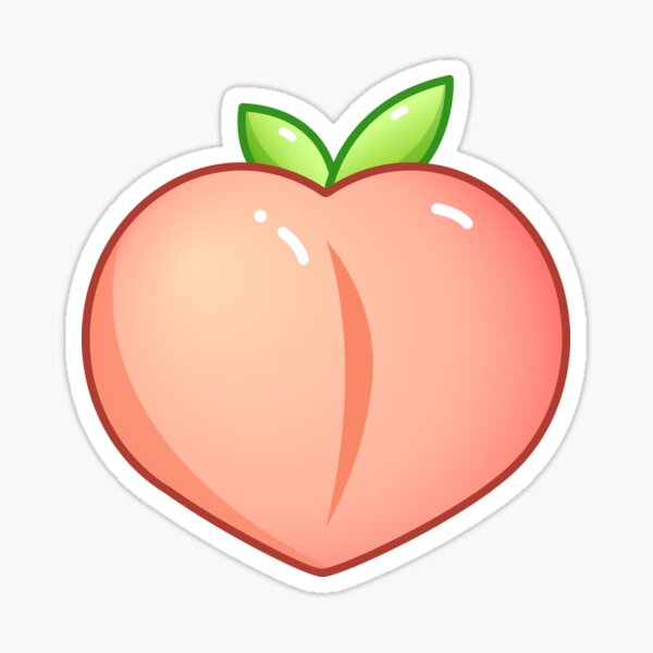 "Cute Peach" Sticker by INAEART | Redbubble