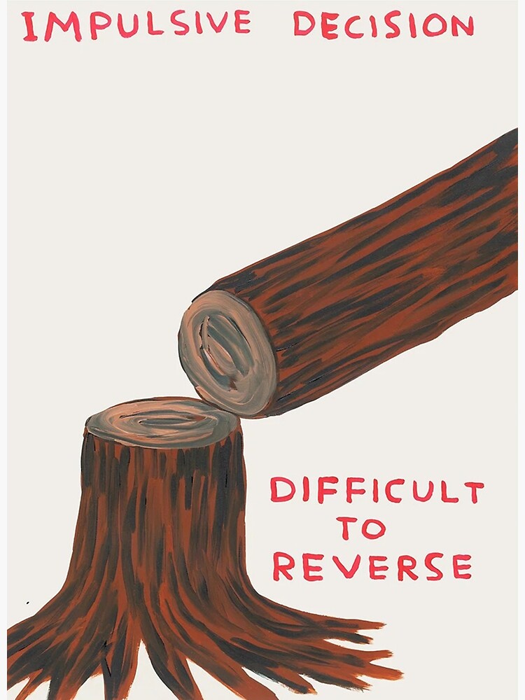 "David Shrigley impulsive" Poster by esthermahan | Redbubble