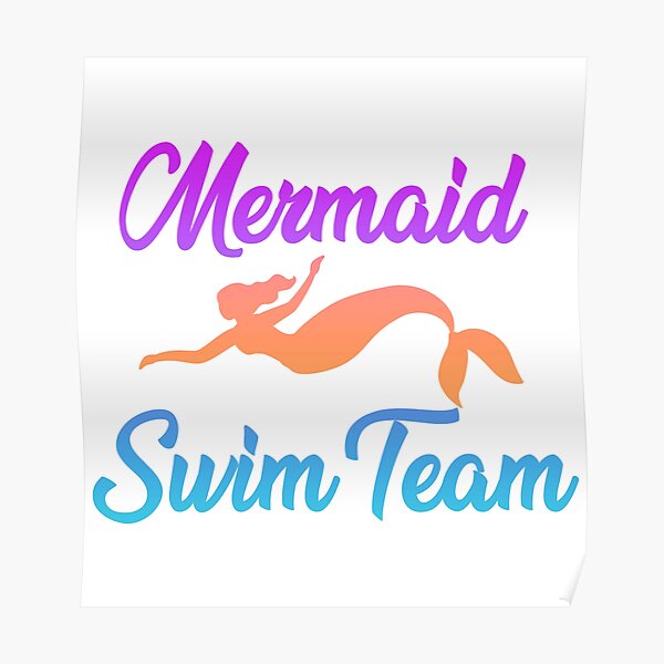 "Mermaid swim team" Poster by MarykeBotha | Redbubble