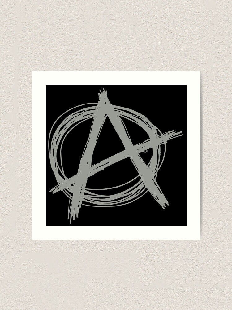 "Grey "Circle-A" Anarchy Symbol" Art Print for Sale by ivanovart ...