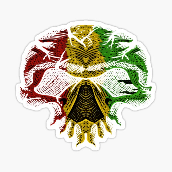 "Fantastic decorated skull exclusive for reggae fans" Sticker for Sale ...