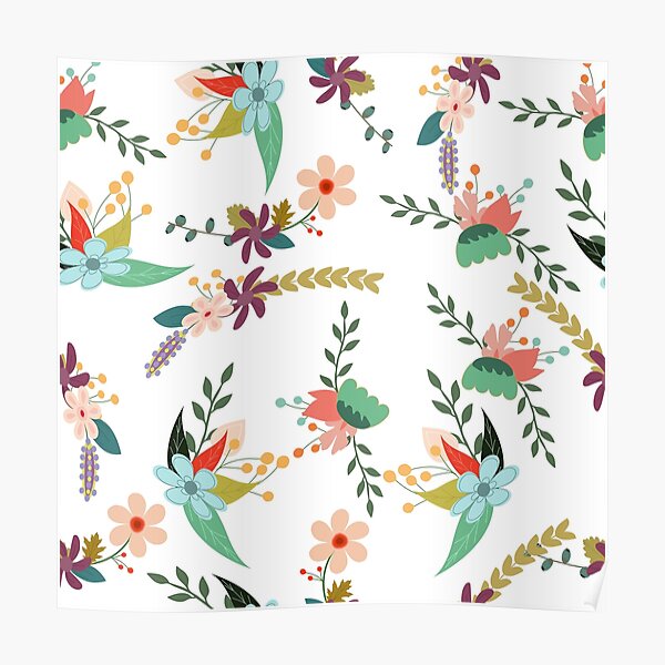 "Flower Pattern" Poster for Sale by ToughCookie98 | Redbubble