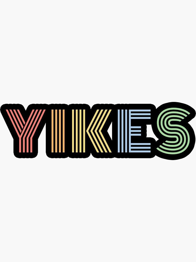 "Yikes Retro Rainbow" Sticker by SH-Creatives | Redbubble