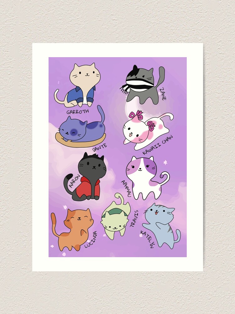 "Aphmau Mystreet Cats, Garroth, Dante, Travis, Lucinda, Aaron, Zane ...