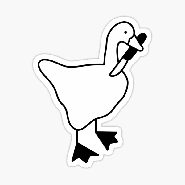 "Goose With A Knife line art" Sticker for Sale by VADIMproducts | Redbubble