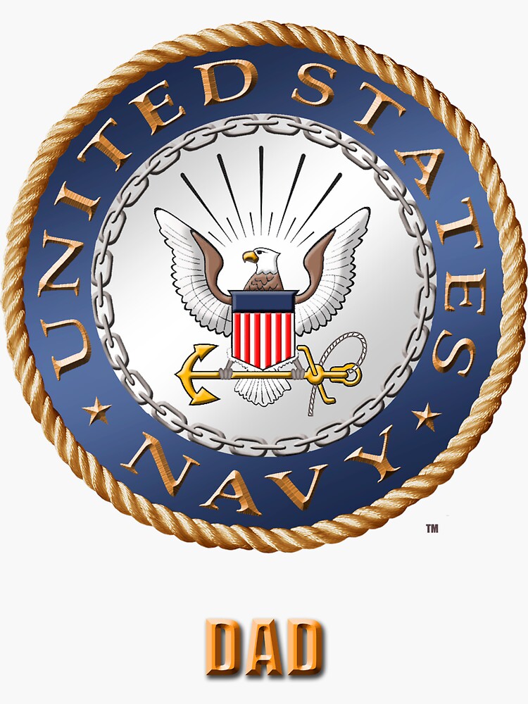 "U.S. Navy Dad" Sticker by robophoto | Redbubble