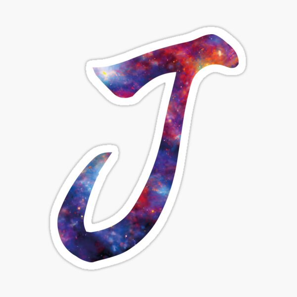 "Fire Golden Space Galaxy Nebula Initial Letter J | J symbol" Sticker ...