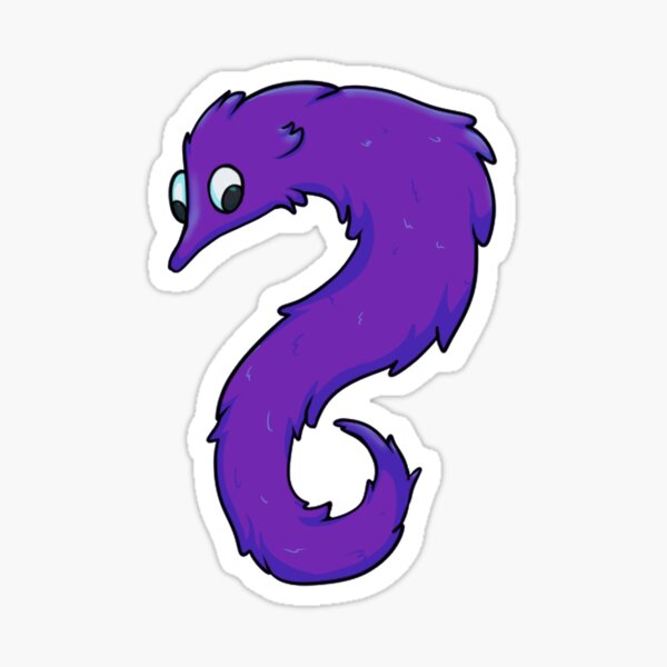 "Purple Worm On A String" Sticker by crumbyartist | Redbubble