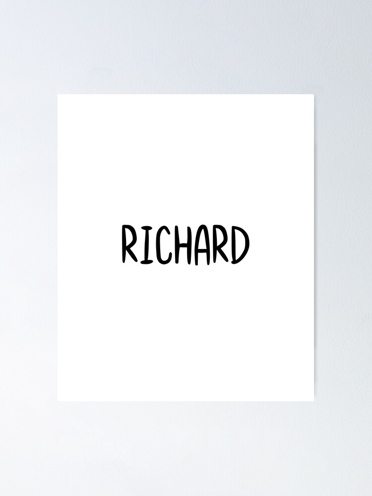 "Richard Custom Name Font Text Birthday" Poster for Sale by Frank095 ...