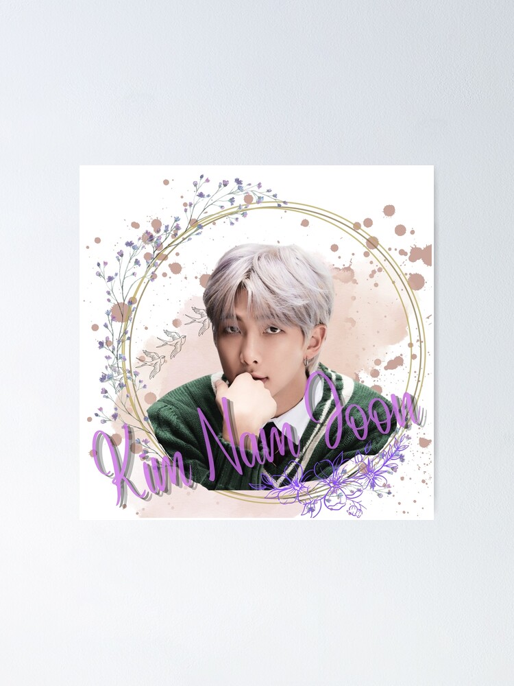 "BTS RM-kim nam joon " Poster for Sale by Sugalybubble | Redbubble