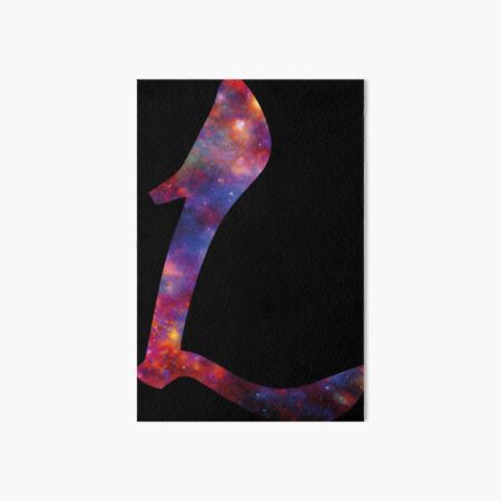 "Fire Golden Space Galaxy Nebula Initial Letter L | L symbol" Art Board ...