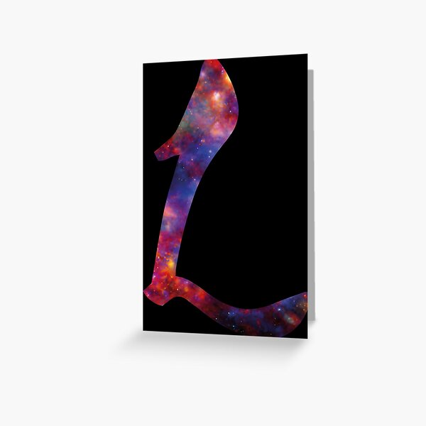 "Fire Golden Space Galaxy Nebula Initial Letter L | L symbol" Greeting ...