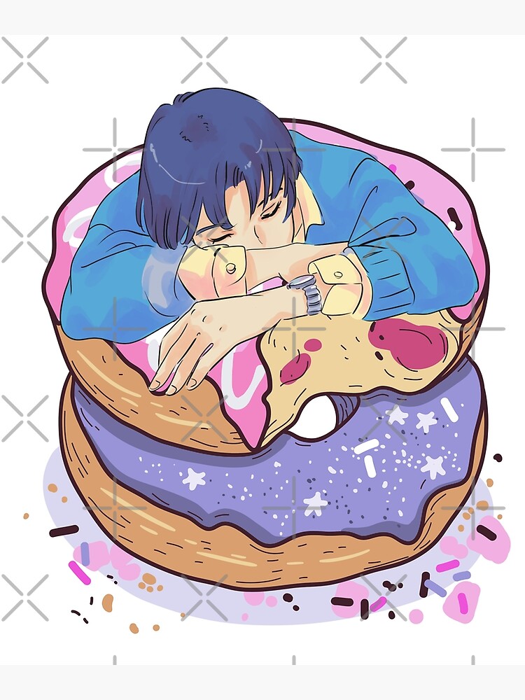 "Anime donuts,anime donut lover" Poster for Sale by Krimoart | Redbubble